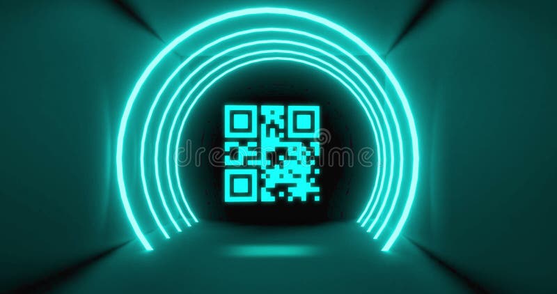 Image of Flickering White QR Code Stock Illustration - Illustration of ...