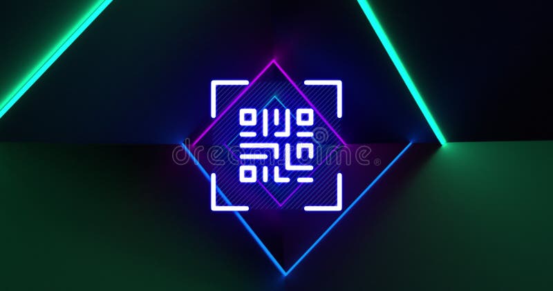 Image of Flickering White QR Code Stock Illustration - Illustration of ...