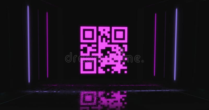 Image of Flickering White QR Code Stock Illustration - Illustration of ...