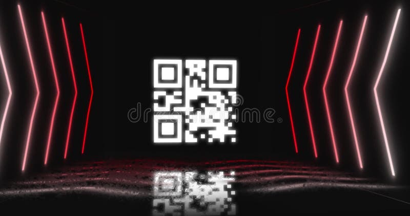 Image of Flickering White QR Code Stock Illustration - Illustration of ...