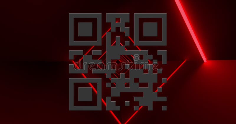Image of Flickering White QR Code Stock Illustration - Illustration of ...
