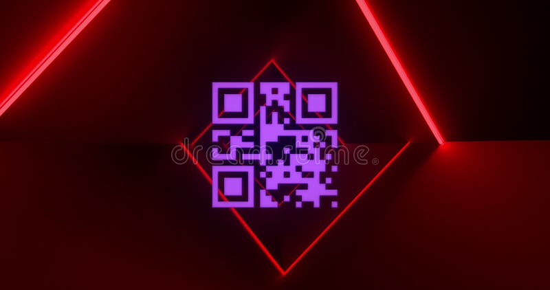 Image of Flickering White QR Code Stock Illustration - Illustration of ...