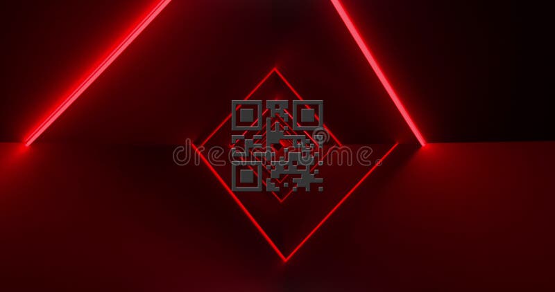 Image of Flickering White QR Code Stock Illustration - Illustration of ...
