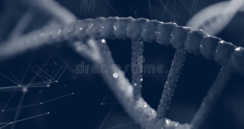 Image of Floating Molecules Over Dna Strand Stock Illustration ...