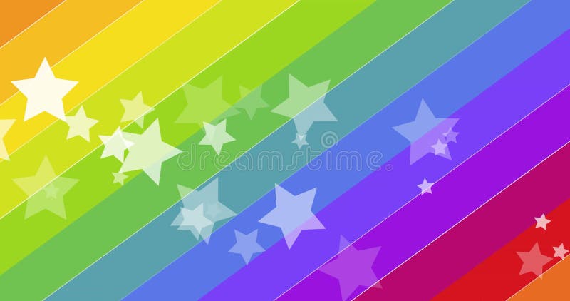 Image of Floating Stars Over Pride Text and Rainbow Stock Photo - Image ...