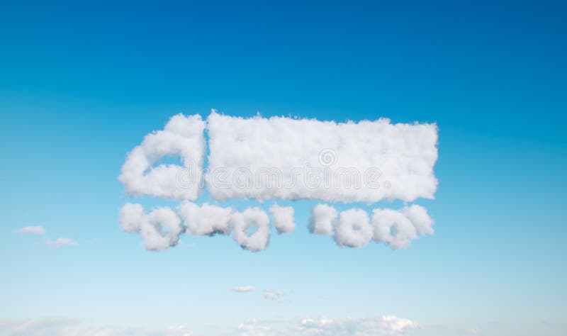 Image of a Fluffy Cloud in the Shape of a Truck Floating Peacefully in ...