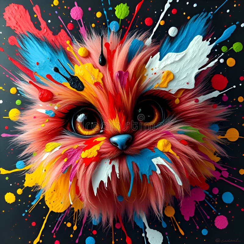 The Image of a Fluffy, Spectacular Cat, Made in a Large Format ...