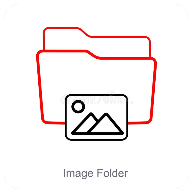 Image Folder and Folder Icon Concept Stock Vector - Illustration of ...