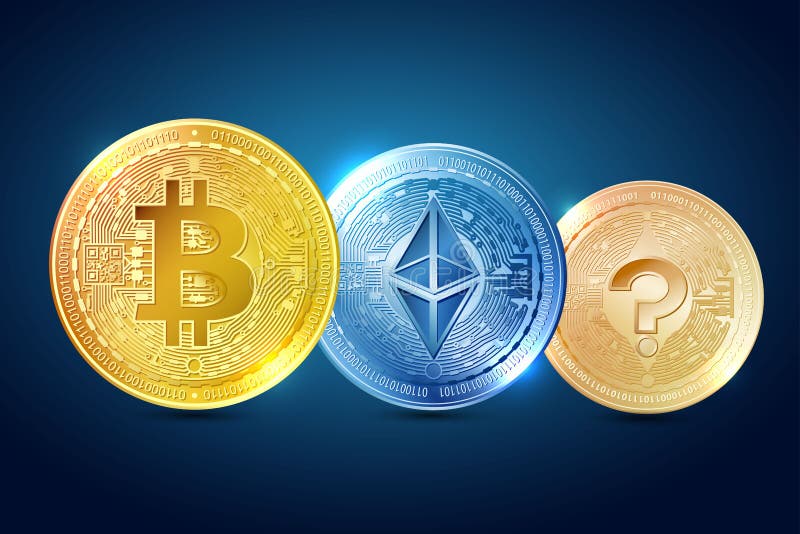 Digital crypto coins editorial stock photo. Illustration of metal ...