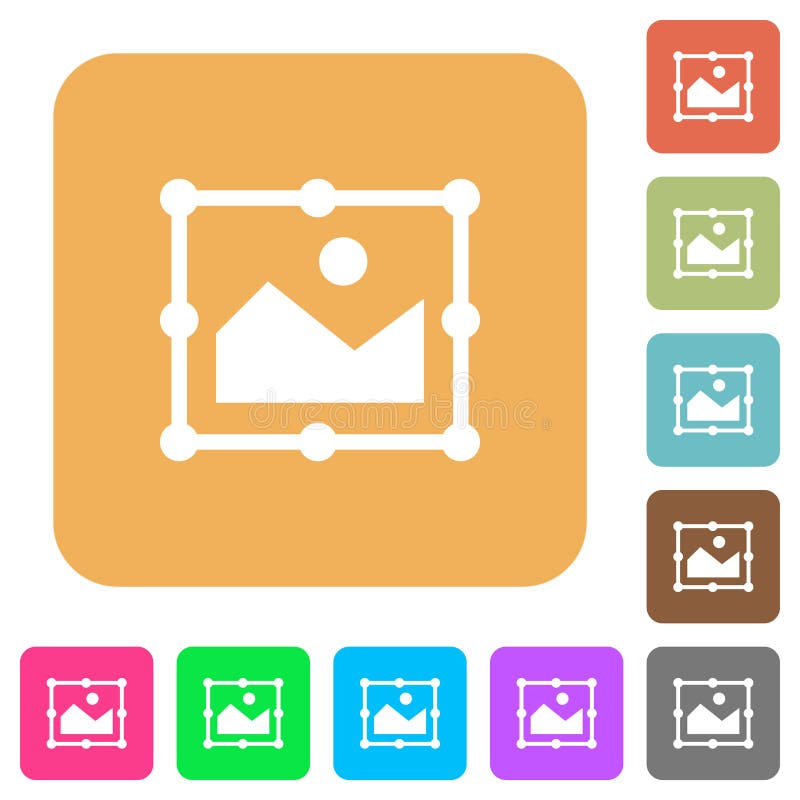 Image Free Transform Rounded Square Flat Icons Stock Vector ...