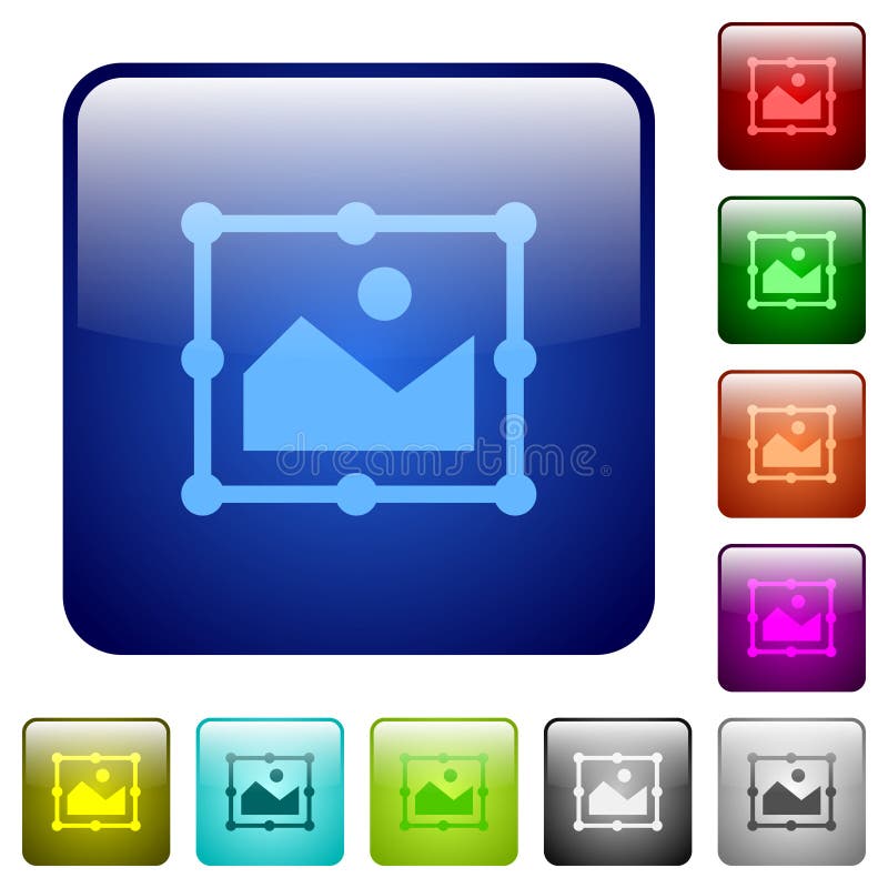Image Free Transform Color Square Buttons Stock Vector - Illustration ...