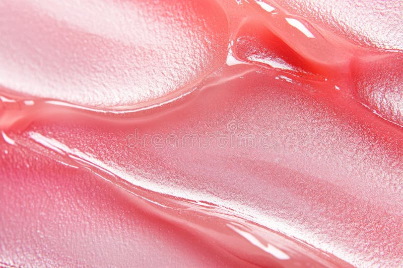 Image of Fresh Lip Gloss Smear of Bright Pink Color. Texture for ...