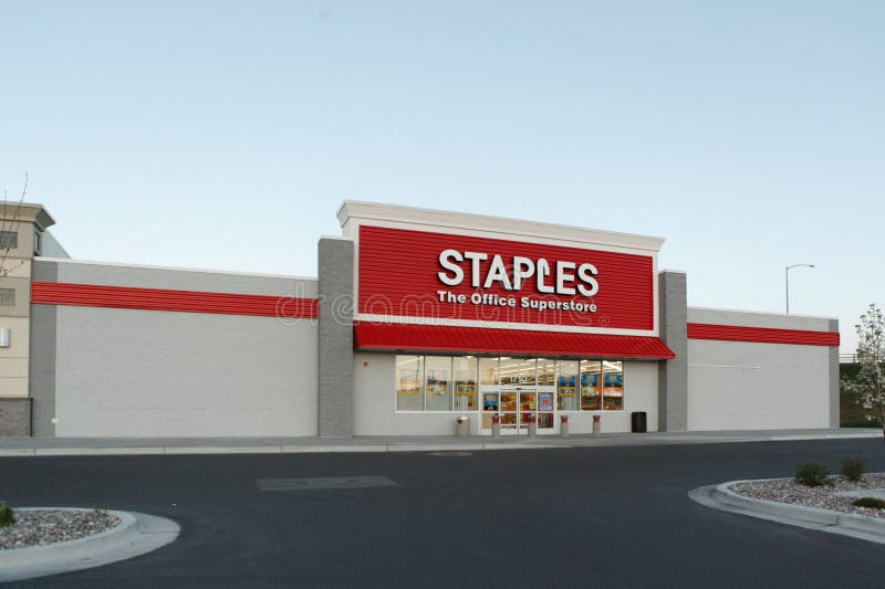 Staples Brick and Mortar Store Editorial Stock Photo - Image of small ...