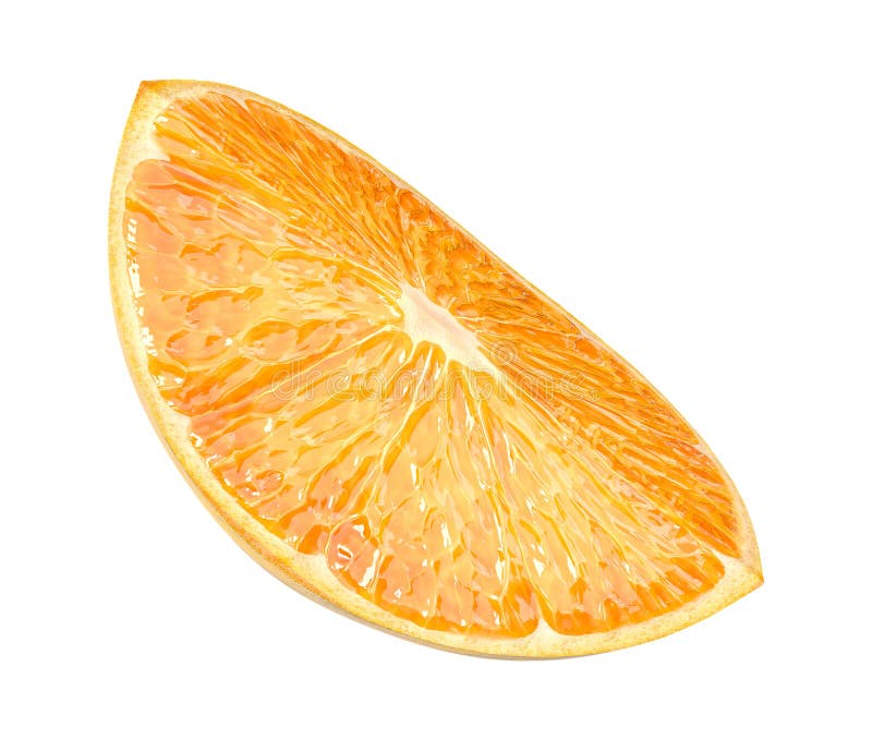 Slice of Ripe, Delicious Orange Fruit with a Yellowish Peel Stock Image ...