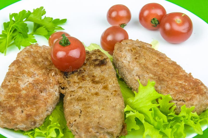 Image of fry meat stock photo. Image of cooked, fork - 134330010