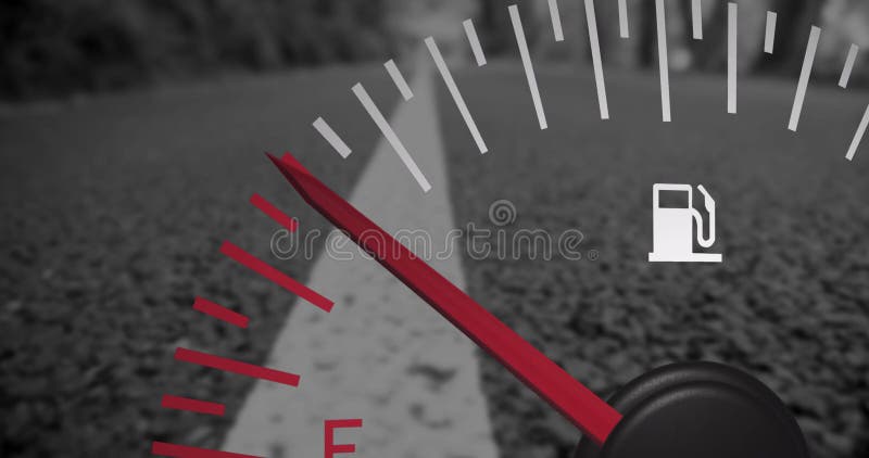 Image of Fuel Level Over Road Stock Photo - Image of indicator, traffic ...