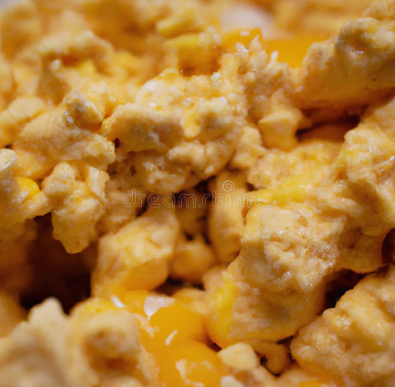 Image of Full Frame of Close Up of Fresh Scrambled Eggs Stock Image ...