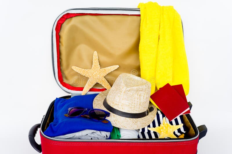 Full packed suitcase stock image. Image of packed, packing - 103956785