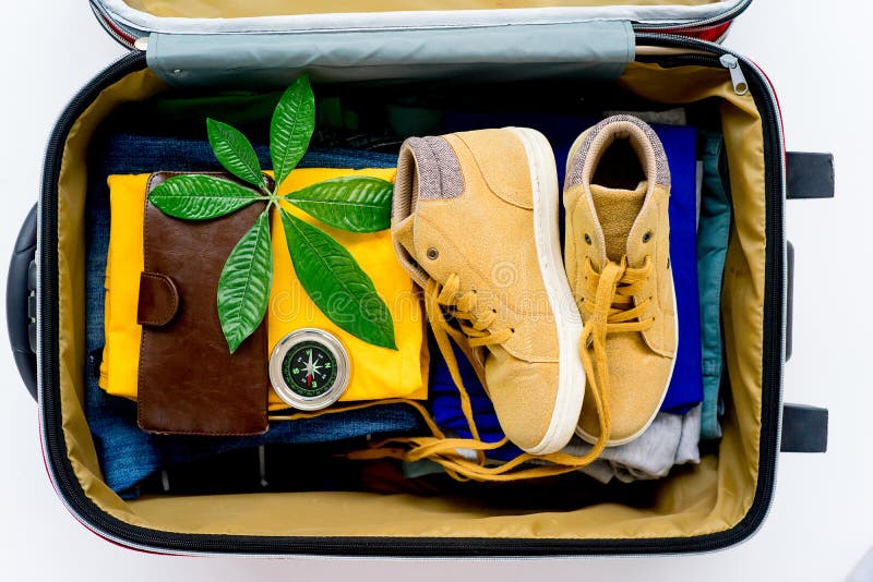 Full packed suitcase stock image. Image of packing, tourism - 103956987