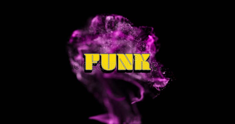 Image of Funk Text Over Glowing Moving Wave Stock Illustration ...