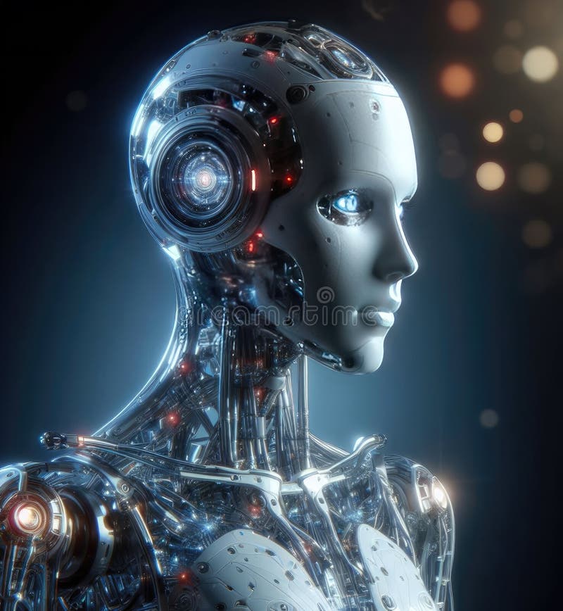 Futuristic Artificial Intelligence, Cyborg Bionic Human Robotic ...