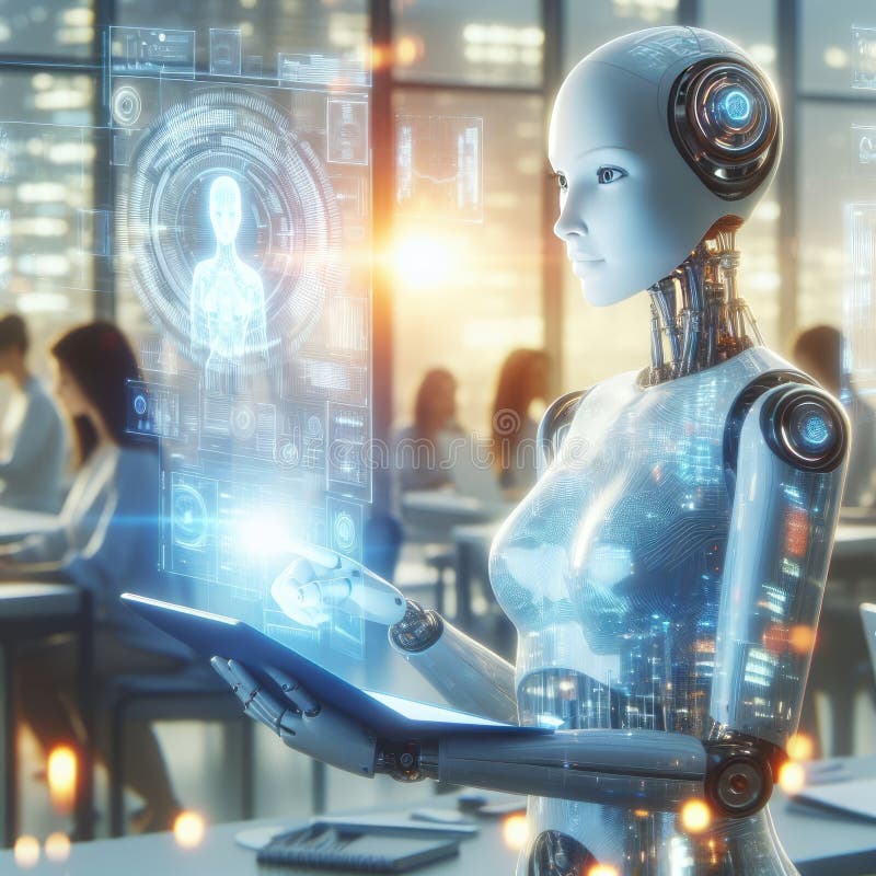 Futuristic Artificial Intelligence, Cyborg Bionic Human Robotic ...