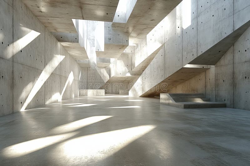 Image of a Futuristic Concrete Structure Featuring a Car Park and an ...