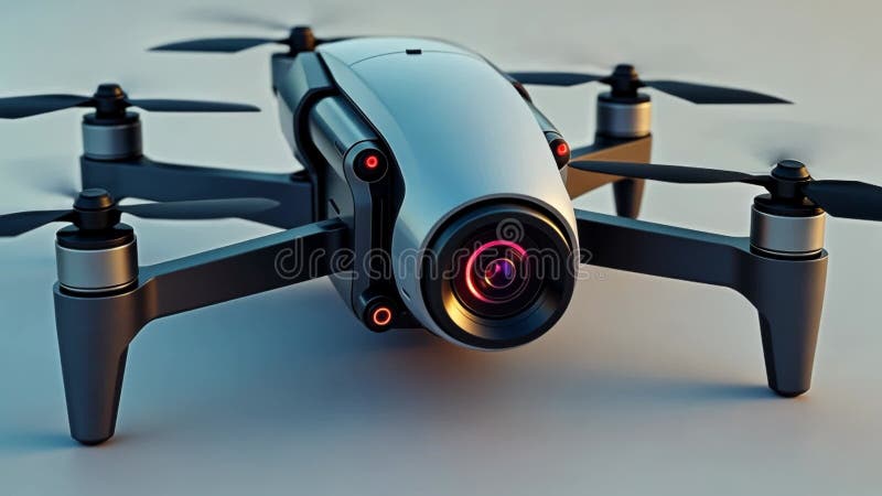 Futuristic Drone Technology: a Close-Up View of a Sleek, Modern Drone ...