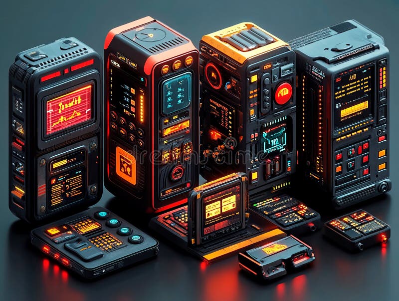 Image of Futuristic Electronic Devices with a Sleek, High-tech ...