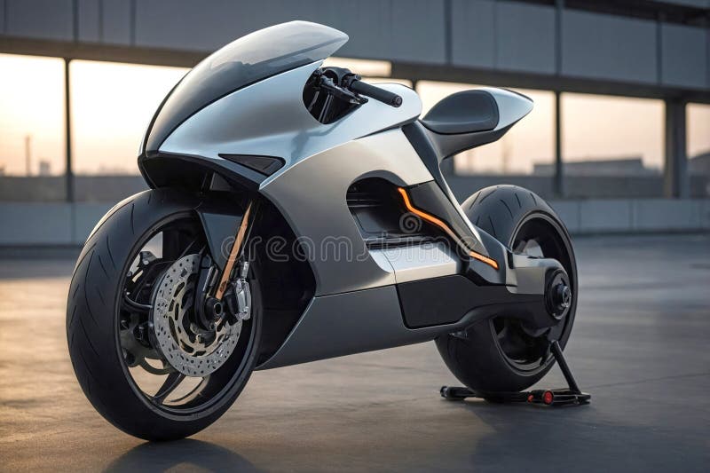 An Image of Futuristic Motorcycle Stock Illustration - Illustration of ...