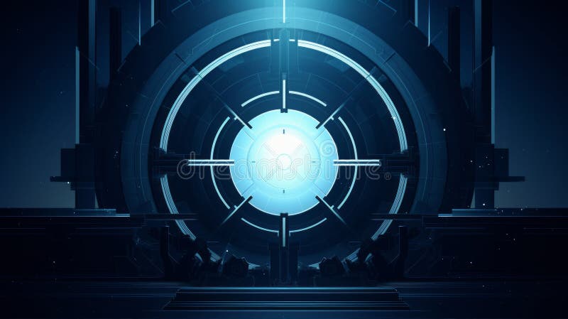 An Image of a Futuristic Space Station with a Glowing Orb in the Center ...