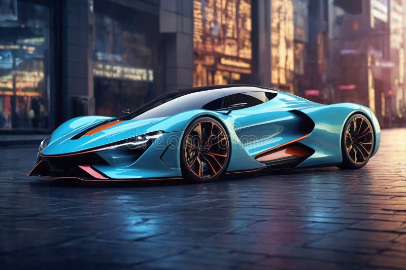An Image of Futuristic Sport Car Stock Illustration - Illustration of ...