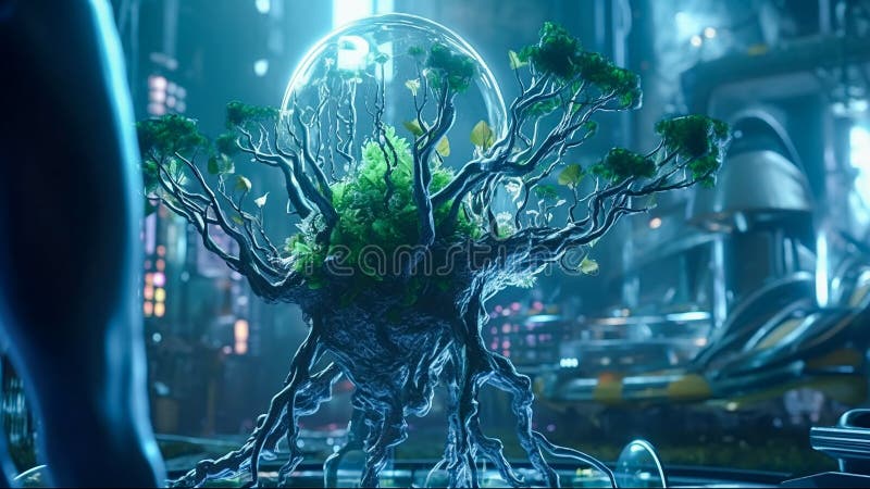 An Image of a Futuristic Tree, Generative AI Stock Illustration ...