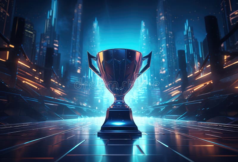 Image of a Futuristic Trophy in a Sci-fi Setting. the Trophy is in the ...