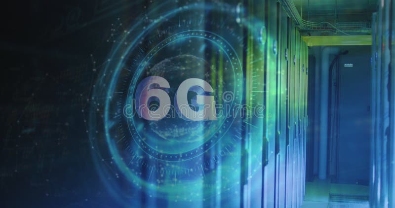 Image of 6g Symbol on Rotating Safe Lock Over Network of Connections ...