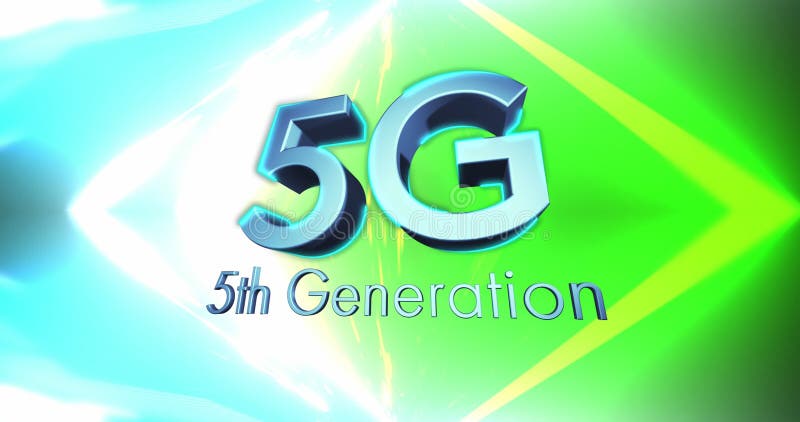 Image of 5g 5th Generation Text on Multi Coloured Background Stock ...