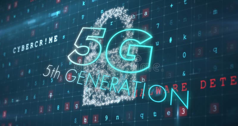 Image of 5g 5th Generation Text Over Cyber Attack Warning Text Stock ...