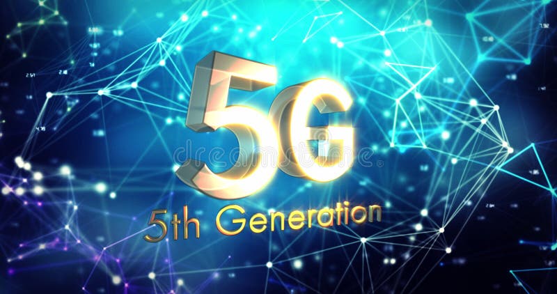 Image of 5g 5th Generation Text Over Network of Connections Stock ...