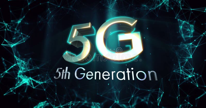 Image of 5g 5th Generation Text Over Network of Connections Stock ...