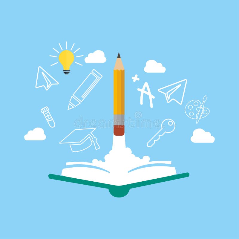 Image of Gaining Knowledge Book, Vector Illustration Stock Vector ...