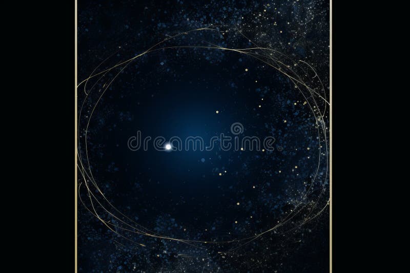 An Image of a Galaxy with Stars and a Circle in the Middle Stock ...