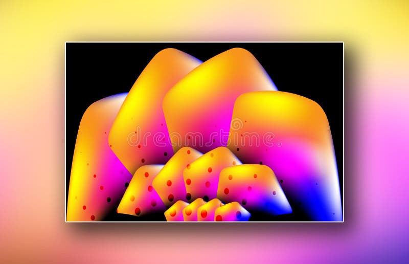 Image Gallery with Blended Art Vector Elements Stock Illustration ...