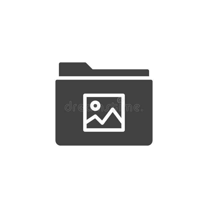 Image Gallery Folder Icon Vector Stock Vector - Illustration of nature ...