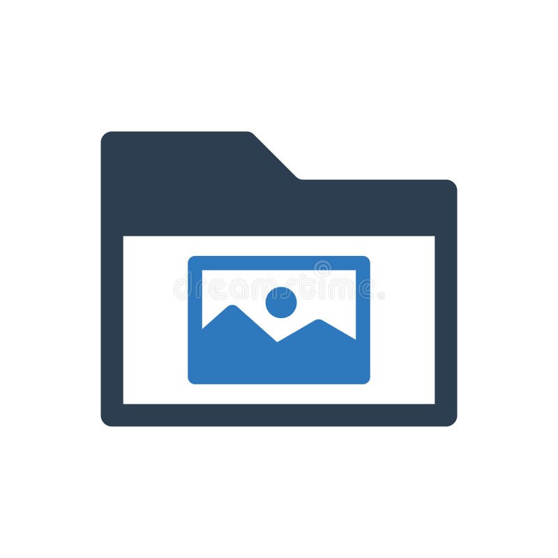 Image Gallery Icon - Image Folder Icon Stock Illustration ...