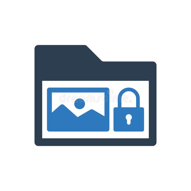 Image Gallery Lock Icon stock illustration. Illustration of sign ...