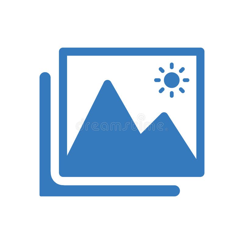 Image Gallery Thumbnail Blue Icon Stock Illustration - Illustration of ...