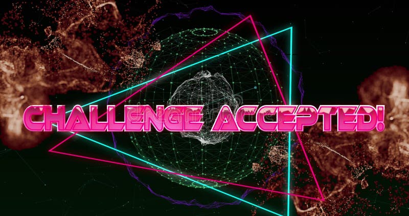 Image of Game Over only Text in Metallic Pink Letters with Triangles ...