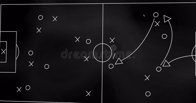 Image of Game Plan on Board Over Sports Stadium Stock Illustration ...