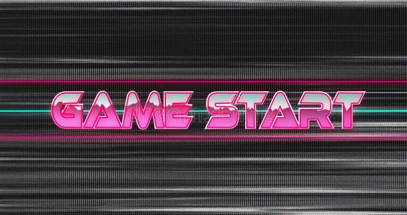 Image of Game Start Text Over Light Trails Stock Illustration ...