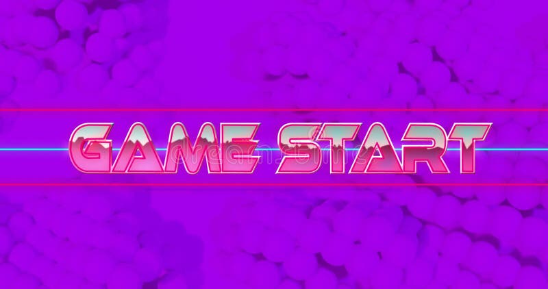 Image of Game Start Text Over Purple Shapes Stock Illustration ...